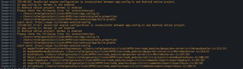 Javascript Engine Configuration Is Inconsistent Between Nfigts And Android Native Project