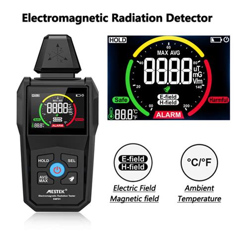 3 In 1 Digital Electromagnetic Radiation Detector Hd Colour Screen