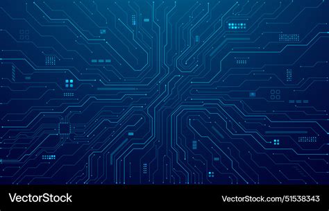 Abstract Ai Circuit Board Background Technology Vector Image