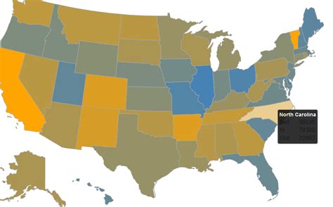 Csv D3 Data Loading For A Choropleth Graph Or Heat Map Stack Overflow