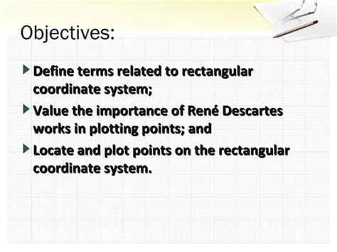 Rectangular Coordinate System Ppt