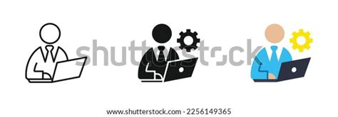 Computer Engineering Icon Symbol Template Web Stock Vector Royalty