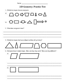 Geometry Practice Test By Andrew Lott Teachers Pay Teachers