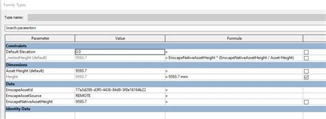 revit instance height parameter work around revit enscape