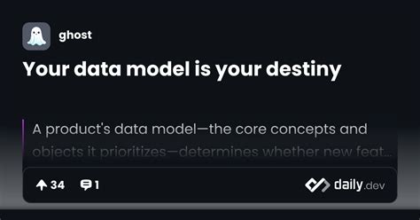 Your Data Model Is Your Destiny Dailydev