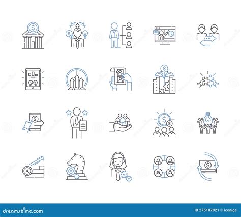 Work Effectiveness Line Icons Collection Comfort Style Elegance Warmth Coziness Serenity