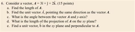 Solved Consider A Vector A I J K A Find The Chegg Com