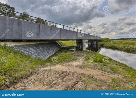 Highway River Bridge With Wildlife Underpass Stock Image Image Of