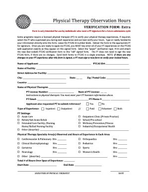 Ptcas Varification Form Extra Blank Fillable Template Fill Out