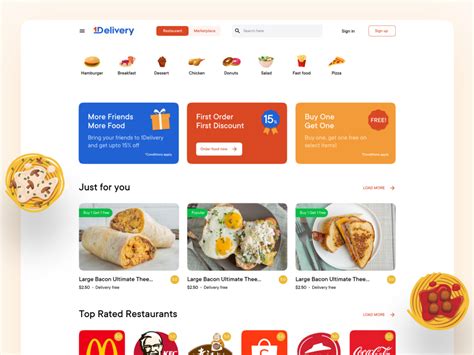 Any Kind Of UI UX Design Service For Food Restaurant Company Upwork