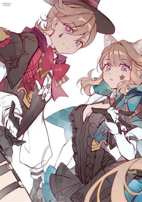 Lyney Lynette Genshin Impact Fanart Character Art Lynette Fan Art