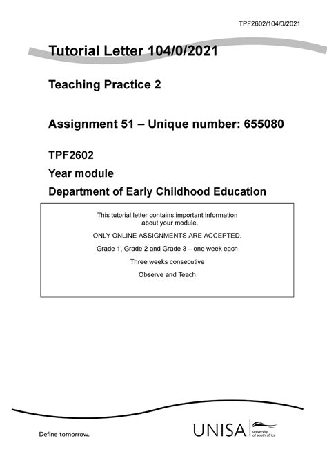 4 5820934593192135519 Tpf2602 104 0 Teaching Practice 2 Assignment 51 Unique Number 655080