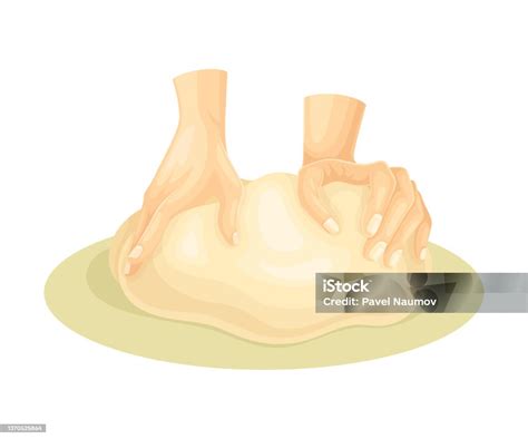 쿠키 빵 피자 또는 케이크 벡터 일러스트레이션을 위한 손 반죽 반죽 독일에 대한 스톡 벡터 아트 및 기타 이미지 독일 반죽