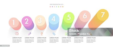 벡터 인포 그래픽 디자인 Ui 템플릿 다채로운 그라데이션 막대 차트 레이블 및 아이콘 0명에 대한 스톡 벡터 아트 및 기타 이미지 0명 개념 그래픽 사용자 인터페이스