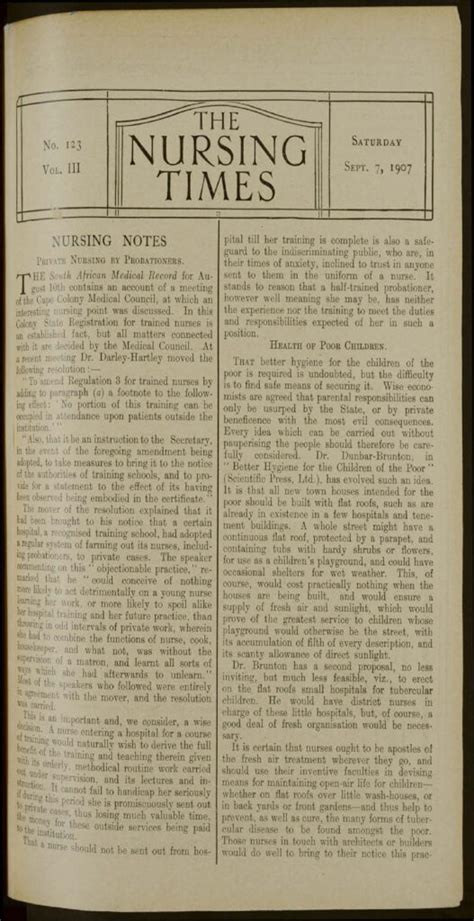 Issue 123 1907 09 07 Nursing Times