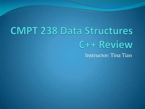 Ppt Cmpt 238 Data Structures C Review Powerpoint Presentation Free