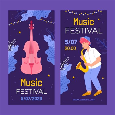 뮤직 페스티벌 포토콜 템플릿 무료 벡터