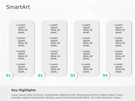 SmartArt List Rectangular Box Steps SlideUpLift