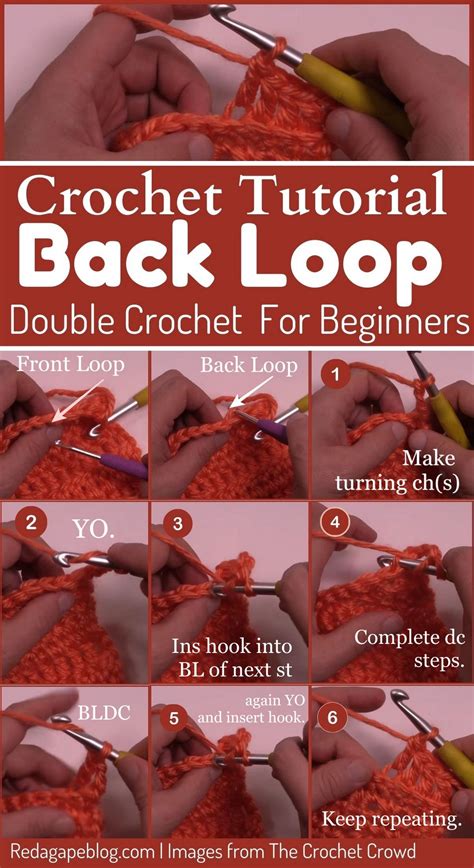 How To Back Loop Double Crochet Blo Dc For Beginners Red Agape Blog