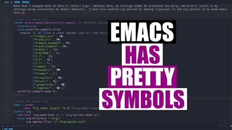 Transform Words Into Pretty Symbols In Emacs