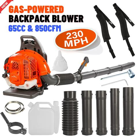 2024 New 850cfm 230mph 65cc 2 Cycle Backpack Gas Leaf Blower Powuse