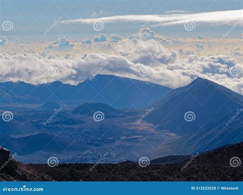 View From The House Of The Sun Visitor Center Of A Haleakala Crater In