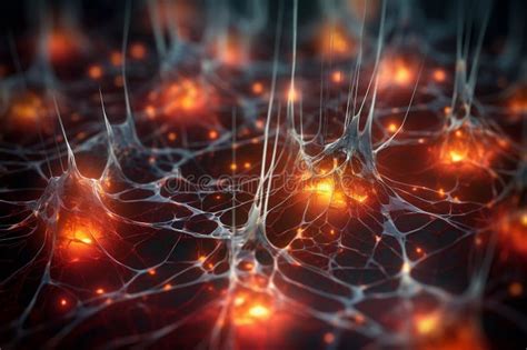 Active Nerve Cells In The Brain 3d Visualization Stock Illustration Illustration Of Network