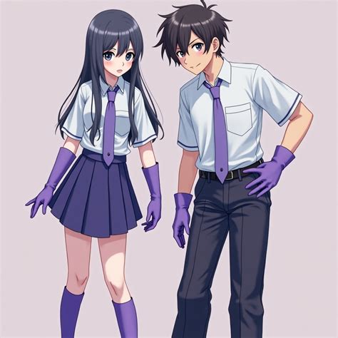Japanese Students In Purple Gloves Stable Diffusion Online