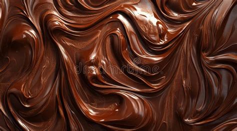 Delicious And Tempting Melted Chocolate Swirl Texture That Is Truly