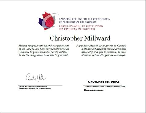 ⚡🚨more Letters 🚨⚡ Pleased To Share That I Am Officially An Associate Ergonomist By The Cccpe