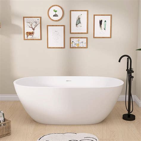 Ntq 55 In X 295 In Acrylic Free Standing Tub Flatbottom Freestanding