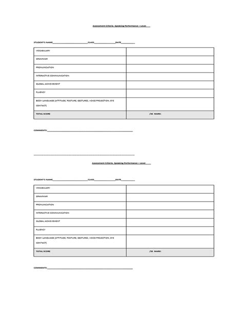 Assessment Criteria Grid Pdf