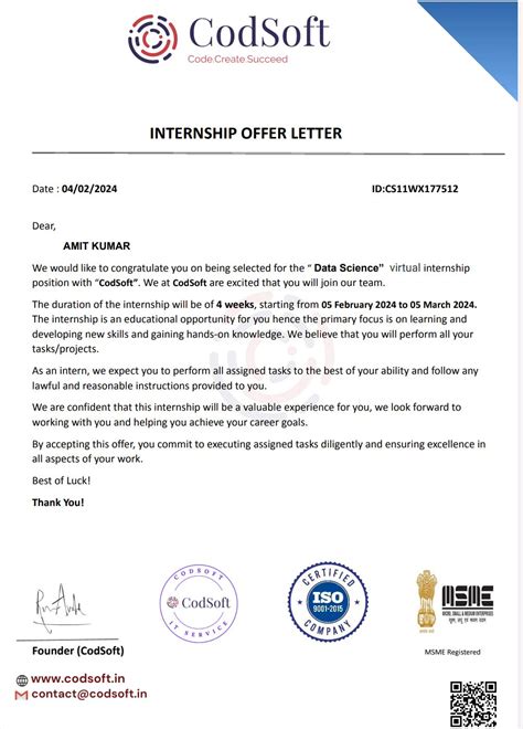 Amit Kumar On Linkedin Codsoftinternship Internship Datascience