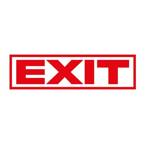 Exit Red Stamp On A Transparent Background PNG
