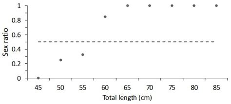 Length At Maturity Sex Ratio And Proportions Of Maturity Of The Giant