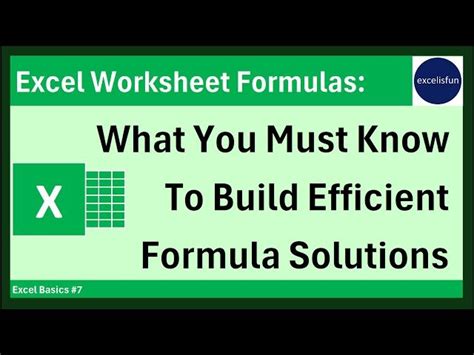 free video comprehensive excel formula guide ms 365 excel basics