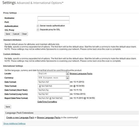 No Attributes Under Settings Advanced Spiceworks Support Spiceworks Community