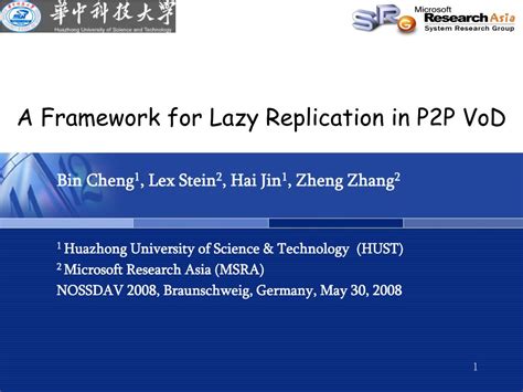 Ppt A Framework For Lazy Replication In P2p Vod Powerpoint