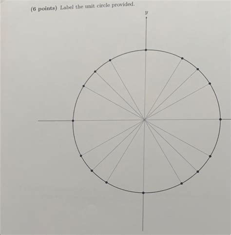 Solved Points Label The Unit Circle Provided Y Chegg Com