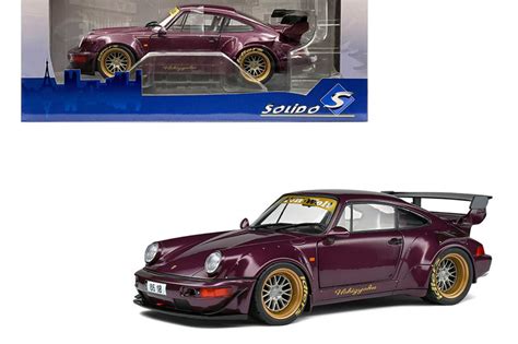 1 18 Solido 2022 Porsche 911 964 Rwb Rauh Welt Hekigyoku Violet