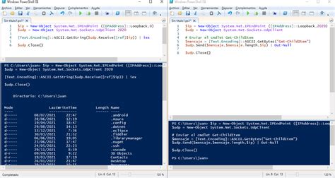 Enviar Y Ejecutar Un Comando Por Udp Entre Un Cliente Y Un Servidor Mediante Powershell
