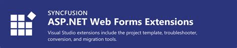 ASP NET Web Forms Extensions Syncfusion Visual Studio Marketplace
