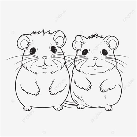 흰색 배경 색칠 페이지 개요 스케치 드로잉에 귀여운 햄스터 벡터 햄스터 그리기 햄스터 개요 햄스터 스케치 Png 일러스트 및 벡터 에 대한 무료 다운로드 Pngtree