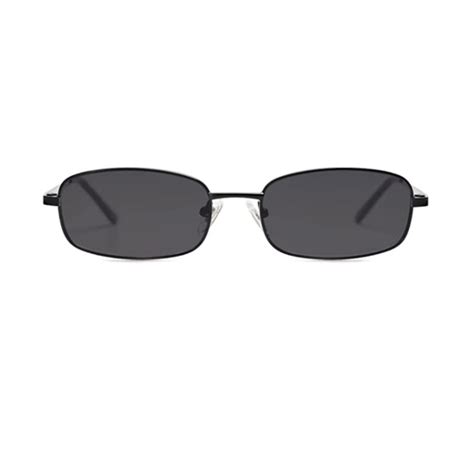 Accessories New Black Retro Hippie Rectangle 7s 80s Small Narrow