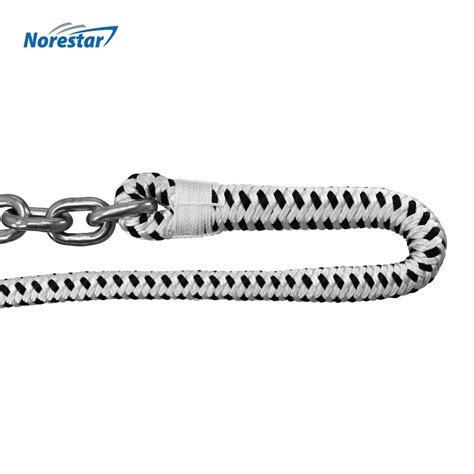 Double Braided Nylon Windlass Rope And Stainless Steel Chain Prespliced