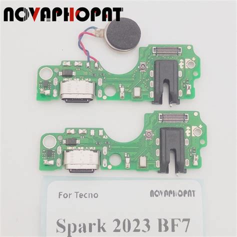 Novaphopat For Tecno Spark Go 2023 Bf7 Usb Dock Charger Port Plug Headphone Audio Jack