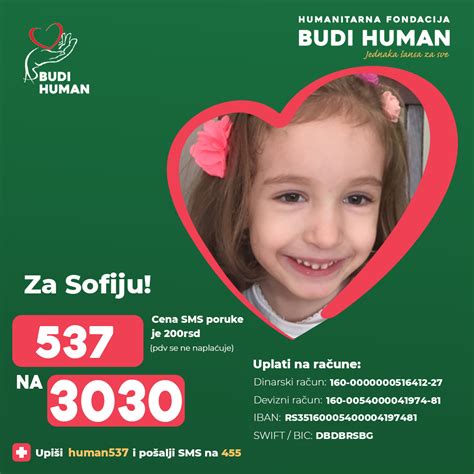 Sofija Kovačević 537 Humanitarna Fondacija Budi Human Aleksandar Šapić