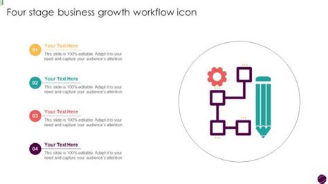 Four Stage Business Workflow SlideTeam