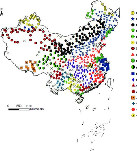 Spatial Clustering Result For Precipitation Data Obtained From Dbsc