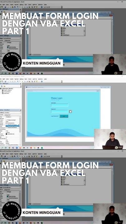Membuat Form Login Dengan Vba Excel Part 1 Shorts Youtube